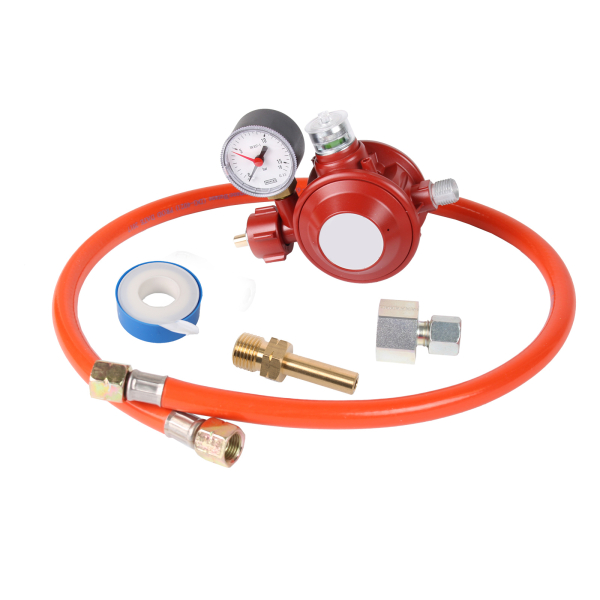 Gas-Herdanschluss-Set mit Reduzierung gerade, zweistufigem 50 mbar-Re ... Gas-Herdanschluss-Set mit Reduzierung gerade, zweistufigem 50 mbar-Re ...